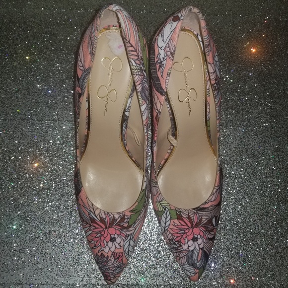 Jessica Simpson | Shoes | Jessica Simpson Floral High Heels | Poshmark
